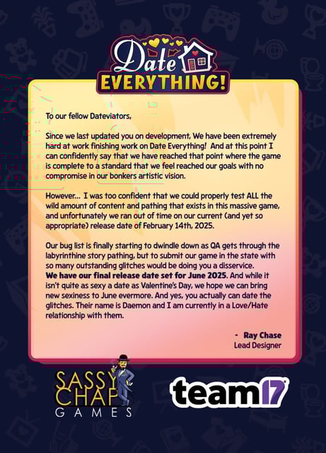 Date Everything! Development Update